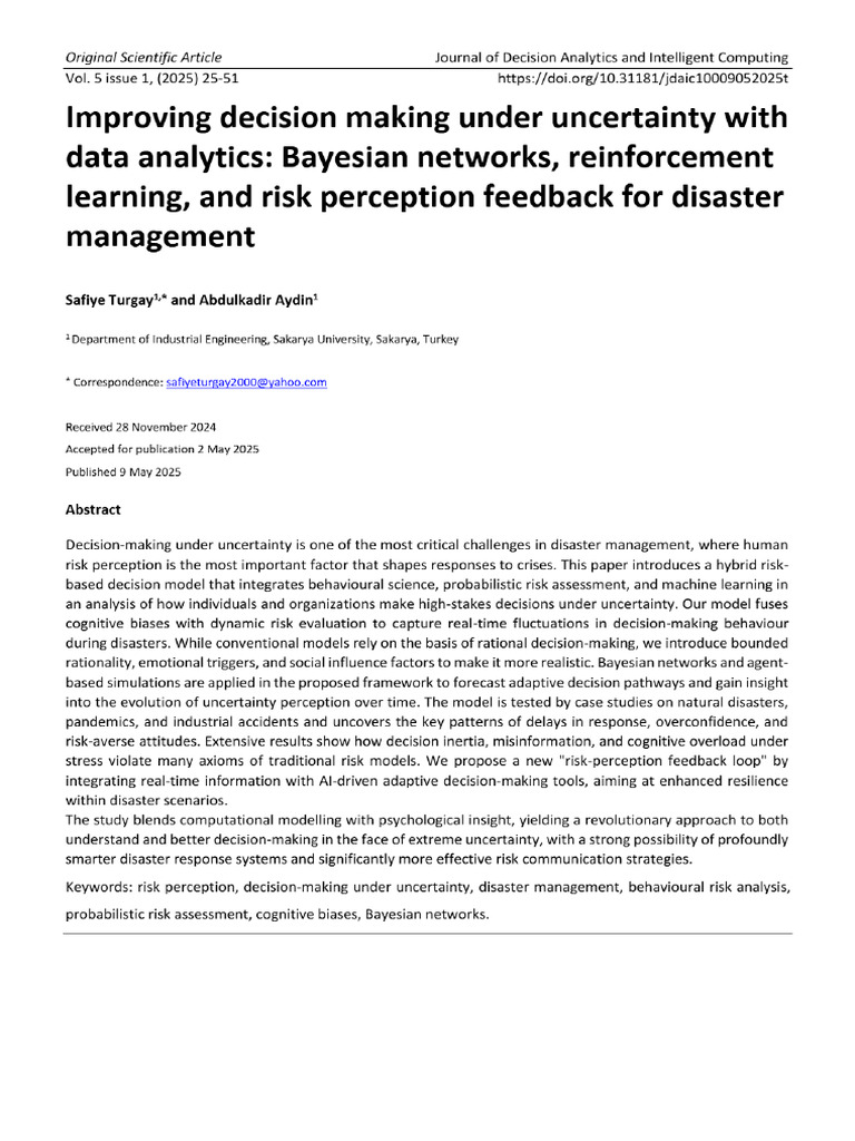 A60-View of Improving Decision Making Under Uncertainty With Data Analytica | PDF
