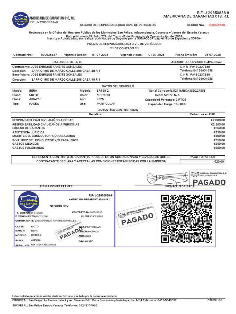 Jose Enrique Faneite Gonzales | PDF
