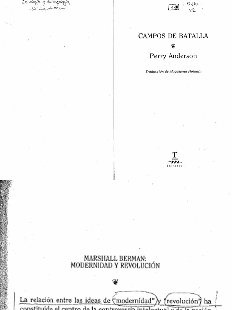 Anderson, Perry, - Marshal Berman. Modernidad y Revolución - , en ...