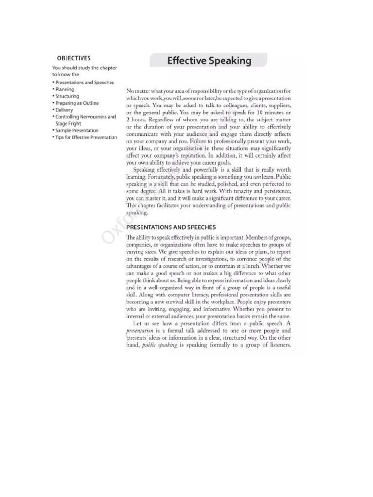 Effective Speaking | PDF