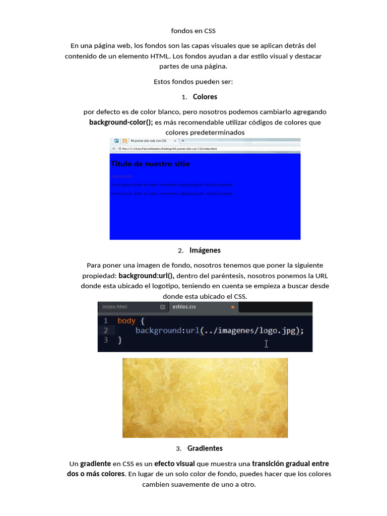 Fondos en CSS | PDF