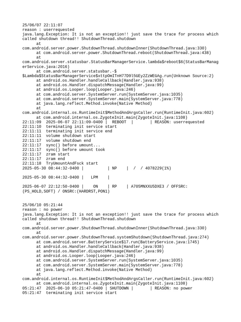 Power Off Reset Reason Backup | PDF | Java (Programming Language) | Software Industry