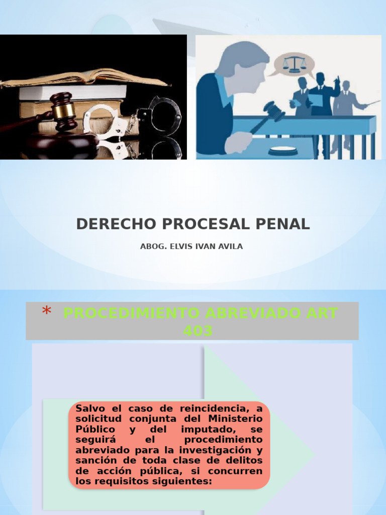 Presentacion Procedimiento Abreviado | PDF | Derecho penal | Estatuto de limitaciones