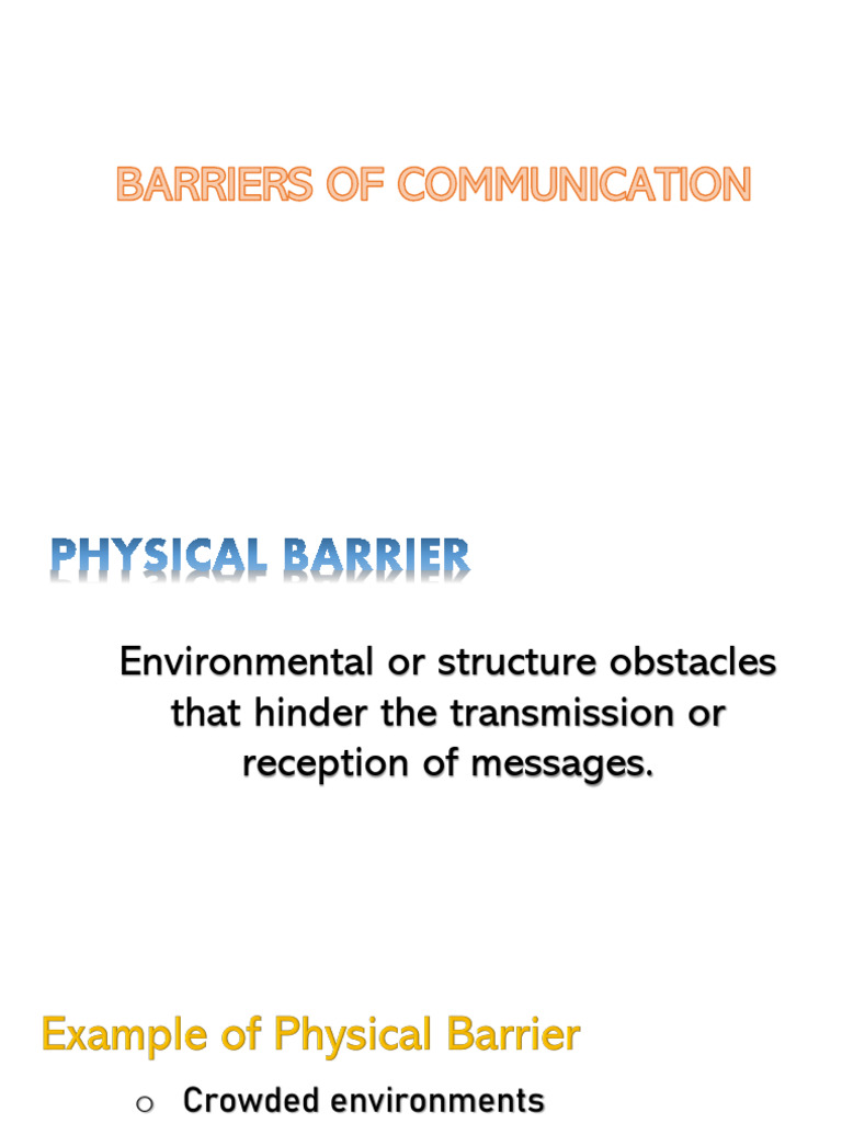 Communication Barriers Explained | PDF