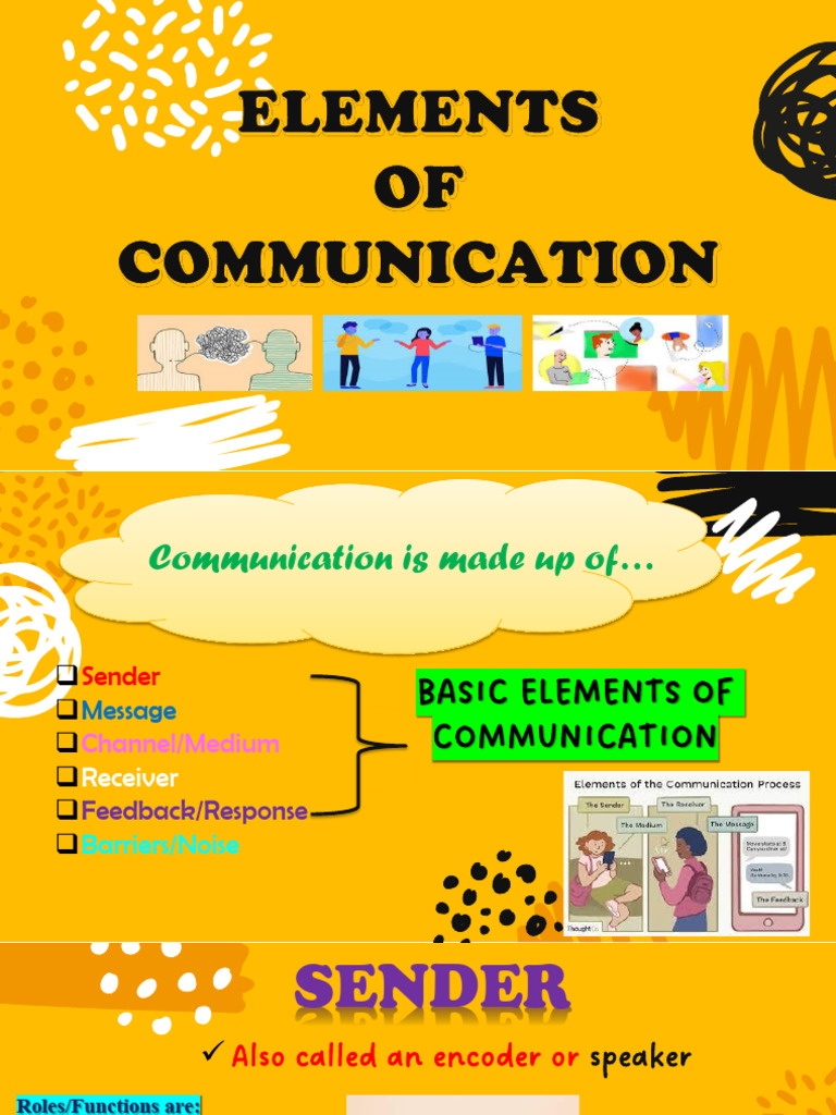Lesson 2 Elements of Communications | PDF | Communication | Human ...