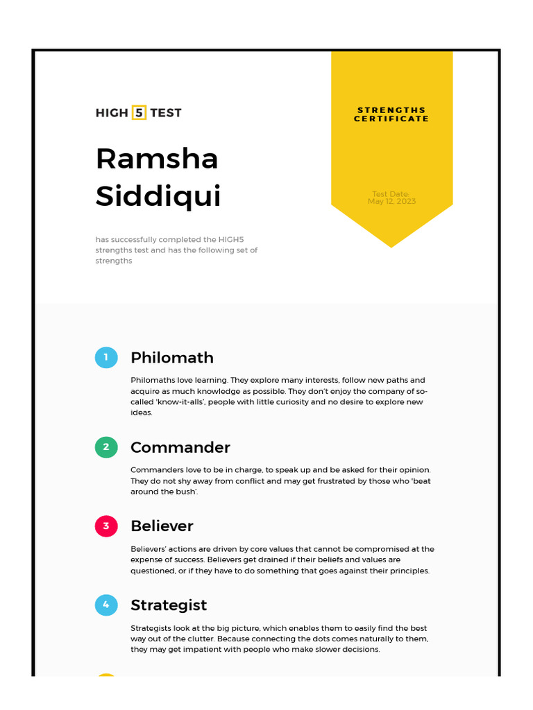 HIGH5 - Dashboard | PDF