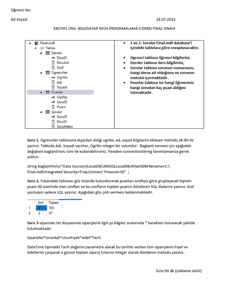 Final Programlama | PDF