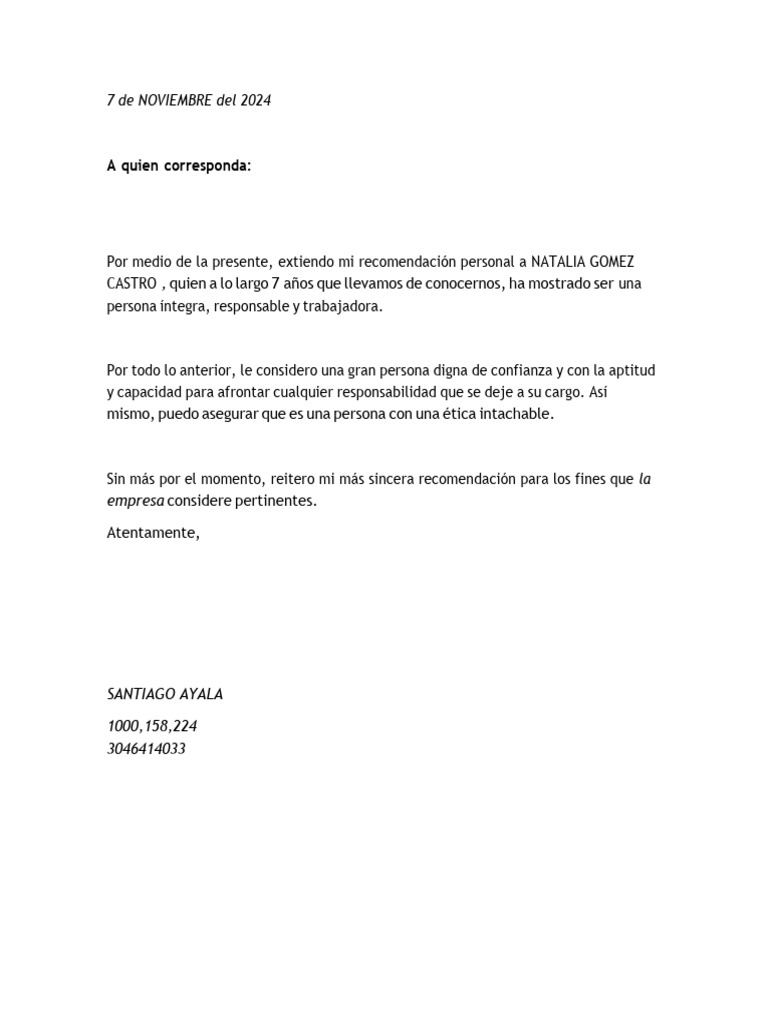 Certificado Santi | PDF