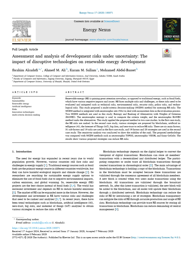 Assessment and Analysis of Development Risks Under Uncertainty T 2025 ...