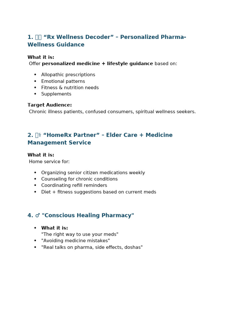 Personalized Pharma Wellness Solutions | PDF