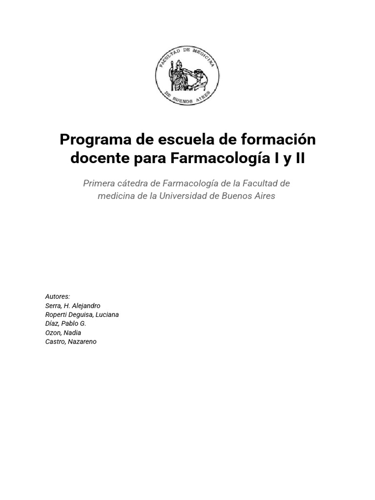 Costo de Guanadrel en Farmacología UBA | PDF | Evaluación | Enseñando