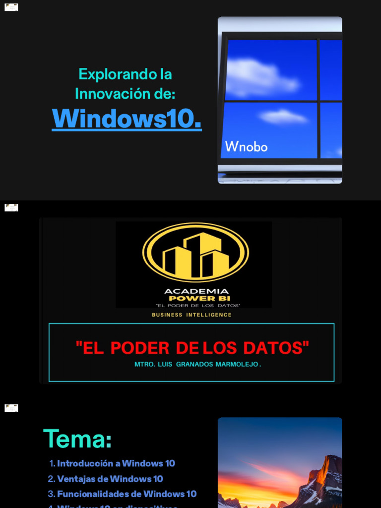 Explorando La Innovacion de Windows 10 - LMGM | PDF | Windows 10 ...