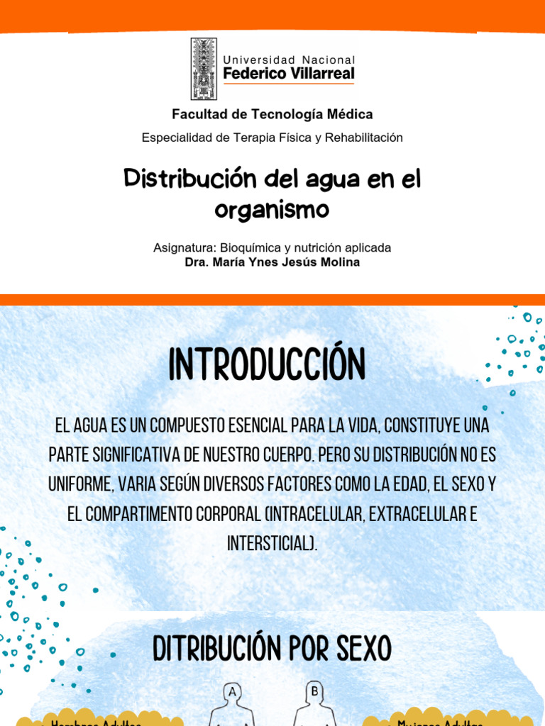 Distribucion Del Agua en El Organismo | PDF | Sangre | Agua