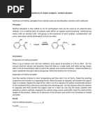 Synthesis of Wintergreen Oil Lab Report | PDF | Chemistry | Chemical ...