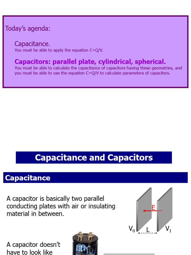 Capacitance and Capacitor Calculations | PDF | Capacitance | Capacitor