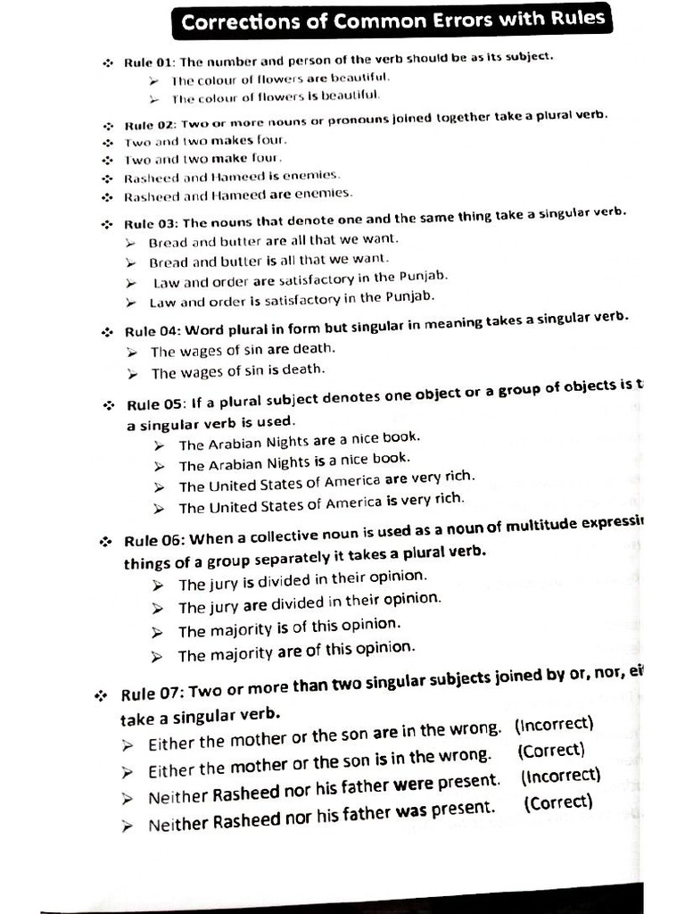 Correction of Common Error BY Sir Meer | PDF