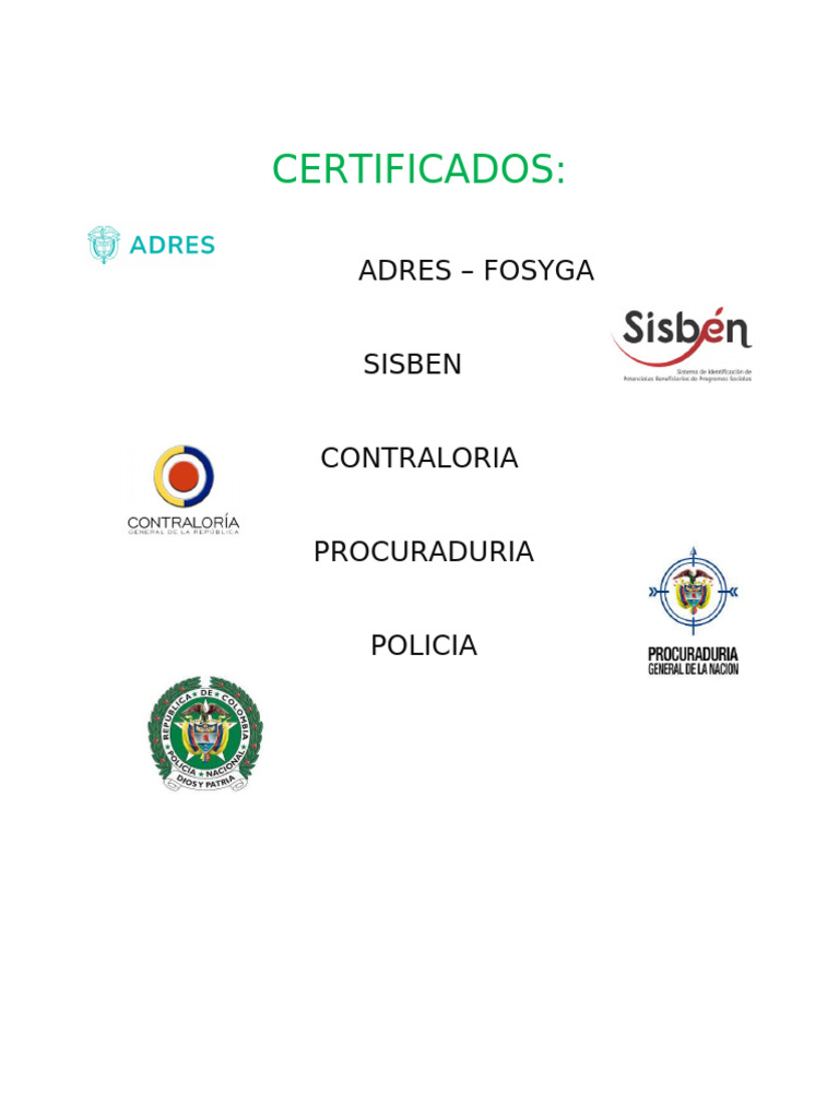 CERTIFICADOS | PDF