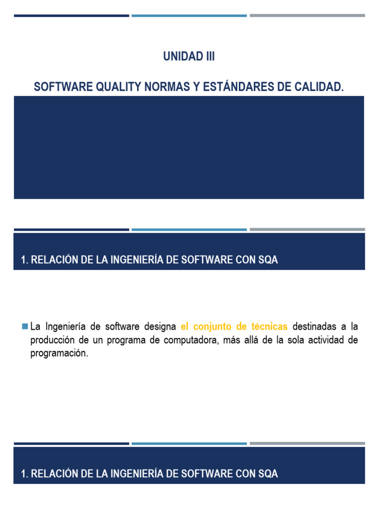Cap 03 Software Quality Normas y Estándares de Calidad. | PDF | Software | Calidad (comercial)