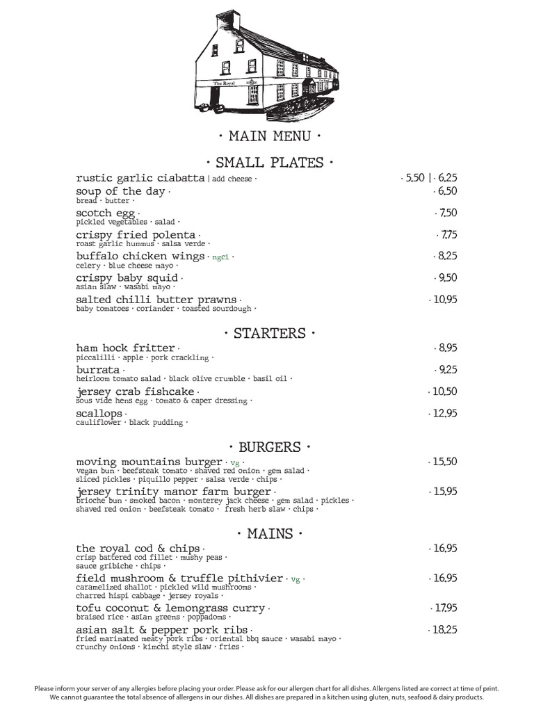 Royal Main Menu Jun 2024 | PDF | Pickling | Hamburgers