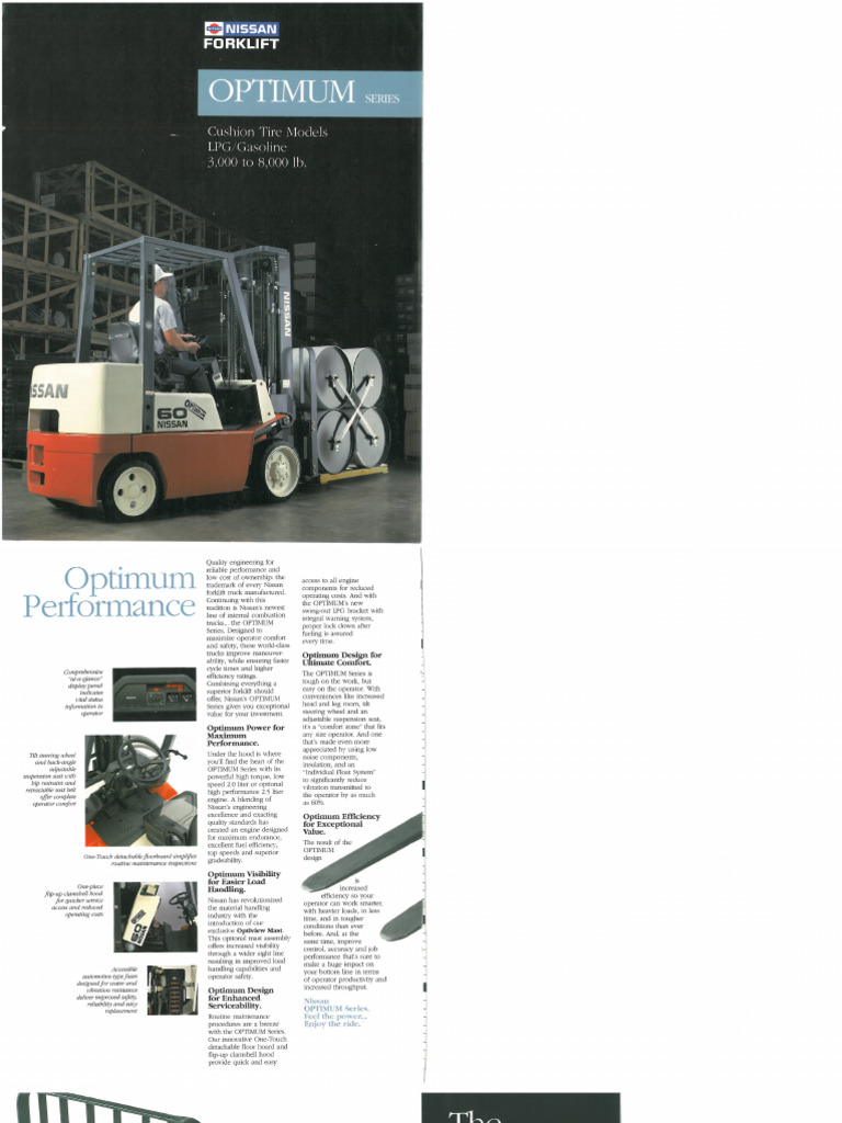 Nissan Forklift Spec Sheet | PDF