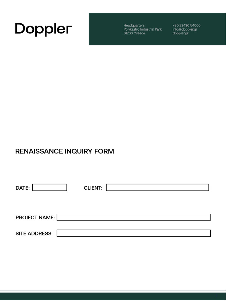 Doppler ReNaissance Inquiry Form en | PDF | Elevator