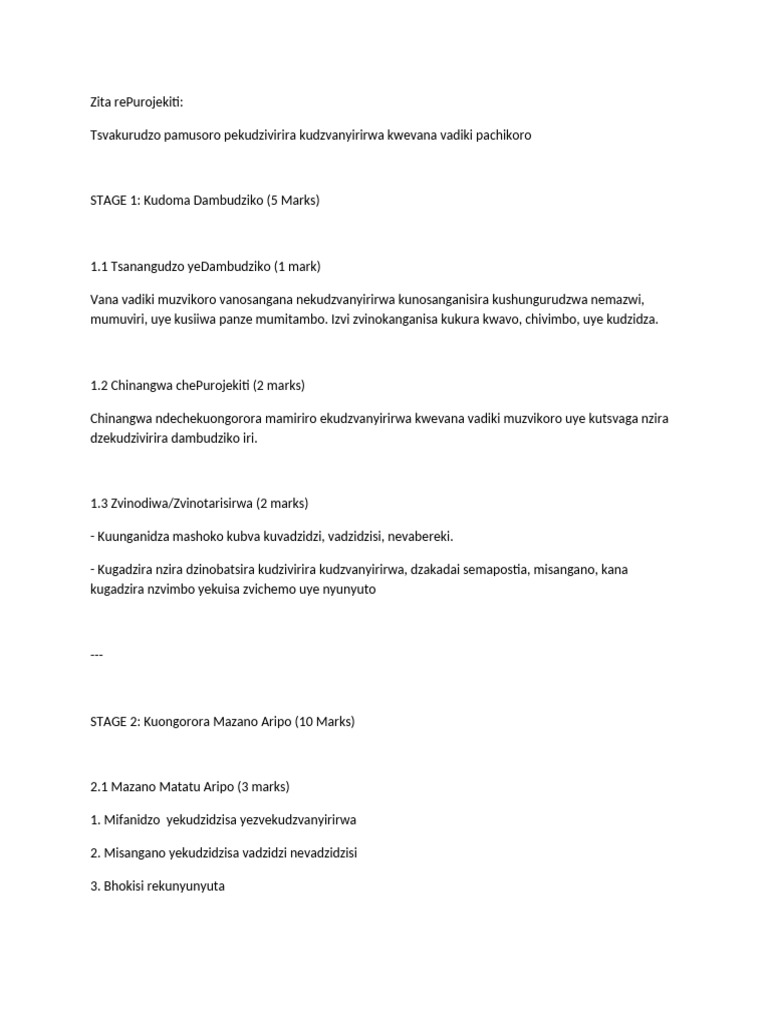 A Level Shona 22 | PDF