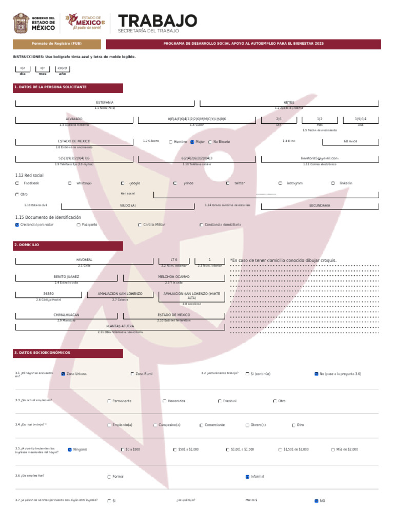 Reae641226mmcyls06 - Estefania Reyes Alvarado - 26-12-1964 - Formato ...