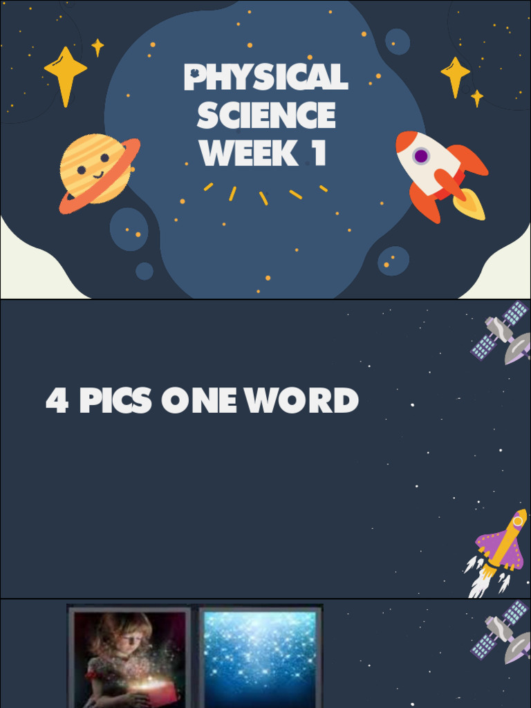 Phy Sci PPT Week 1 Session 1 | PDF