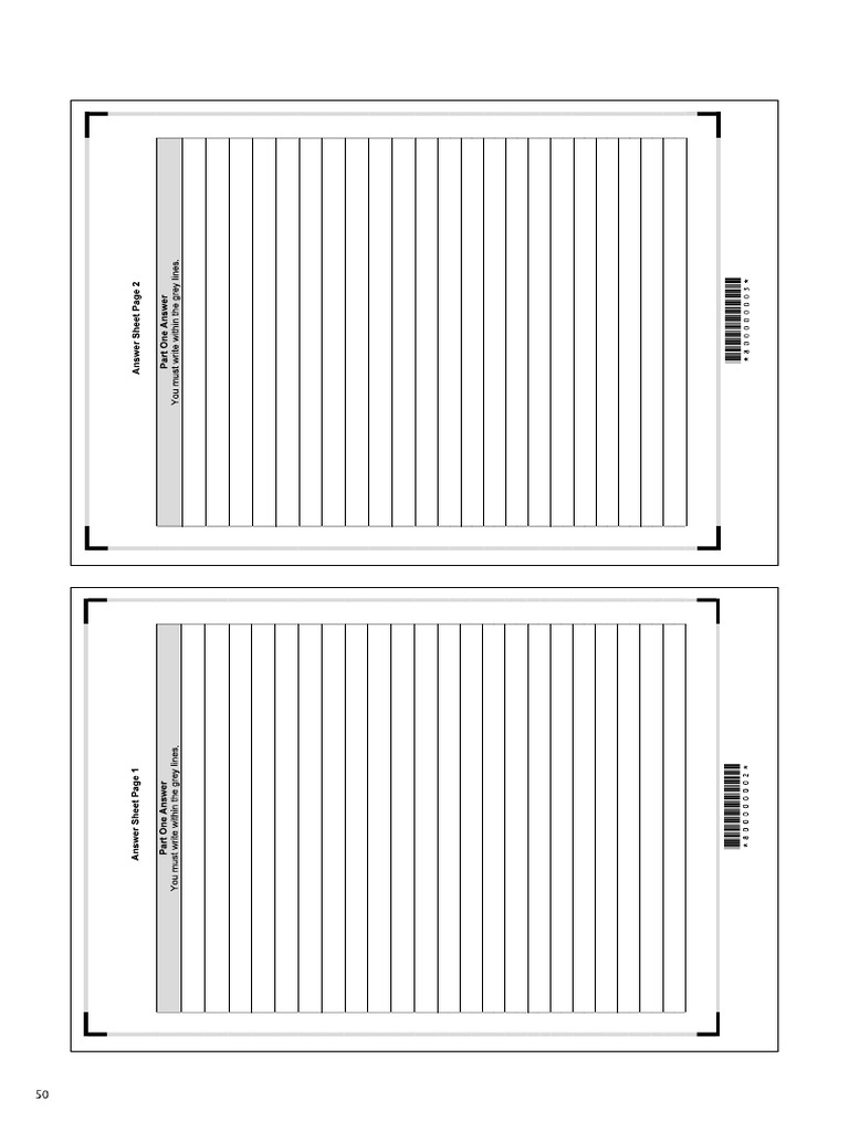 Cambridge b2 Writing Candidates Answer Sheet | PDF
