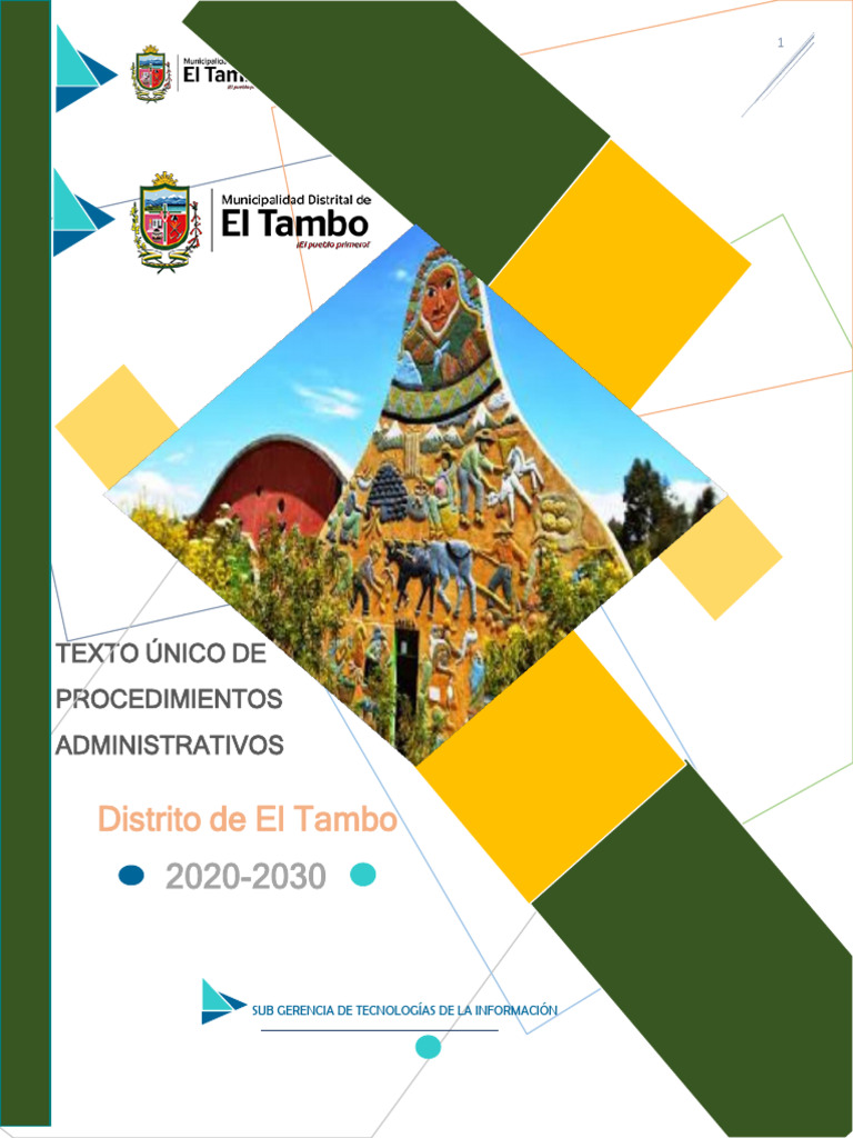 Tupa El Tambo 2020 - 2030 | PDF | Impuestos | Contribuyente