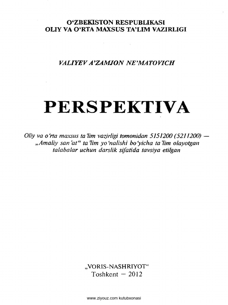 Perspektiva (A'zamjon Valiyev) | PDF