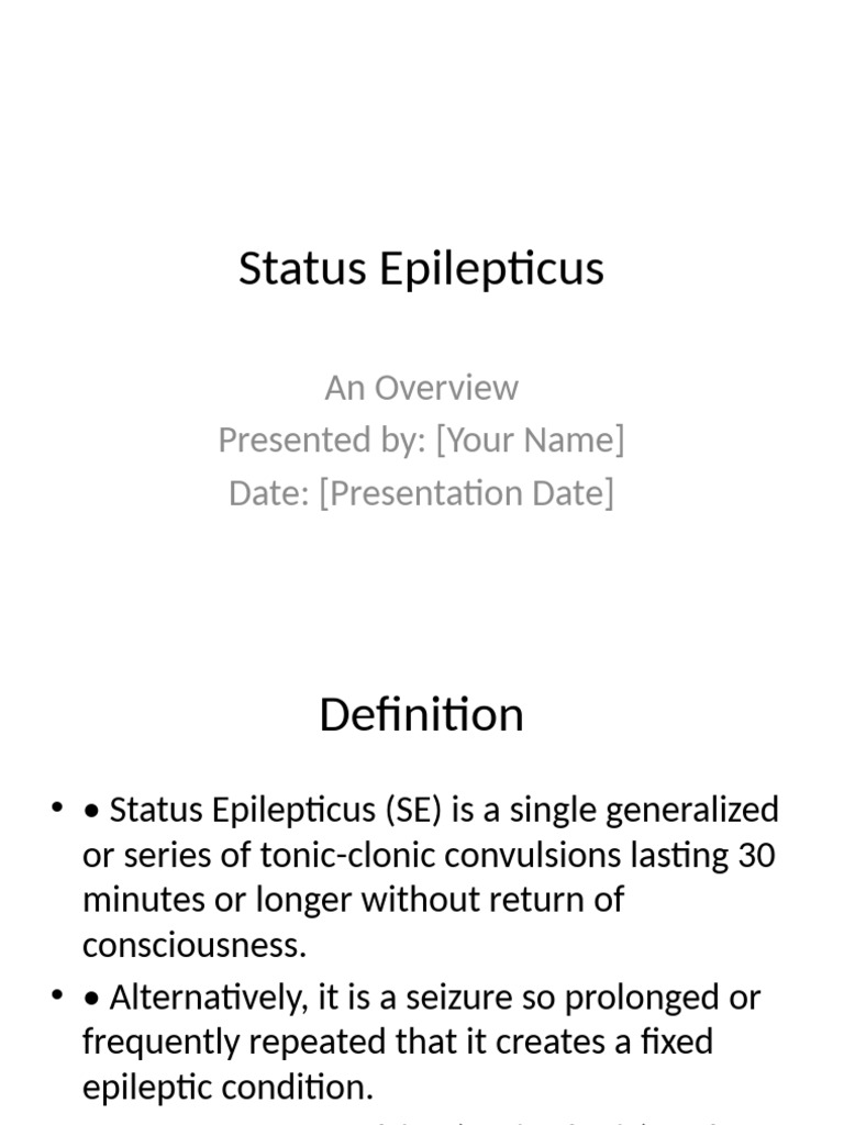 Understanding Status Epilepticus | PDF | Epilepsy | Physiology