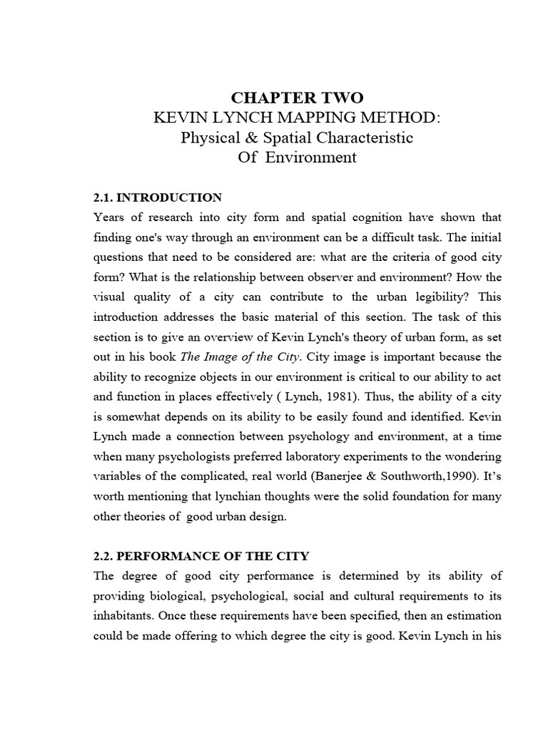 Kevin Lynch's Urban Mapping Insights | PDF