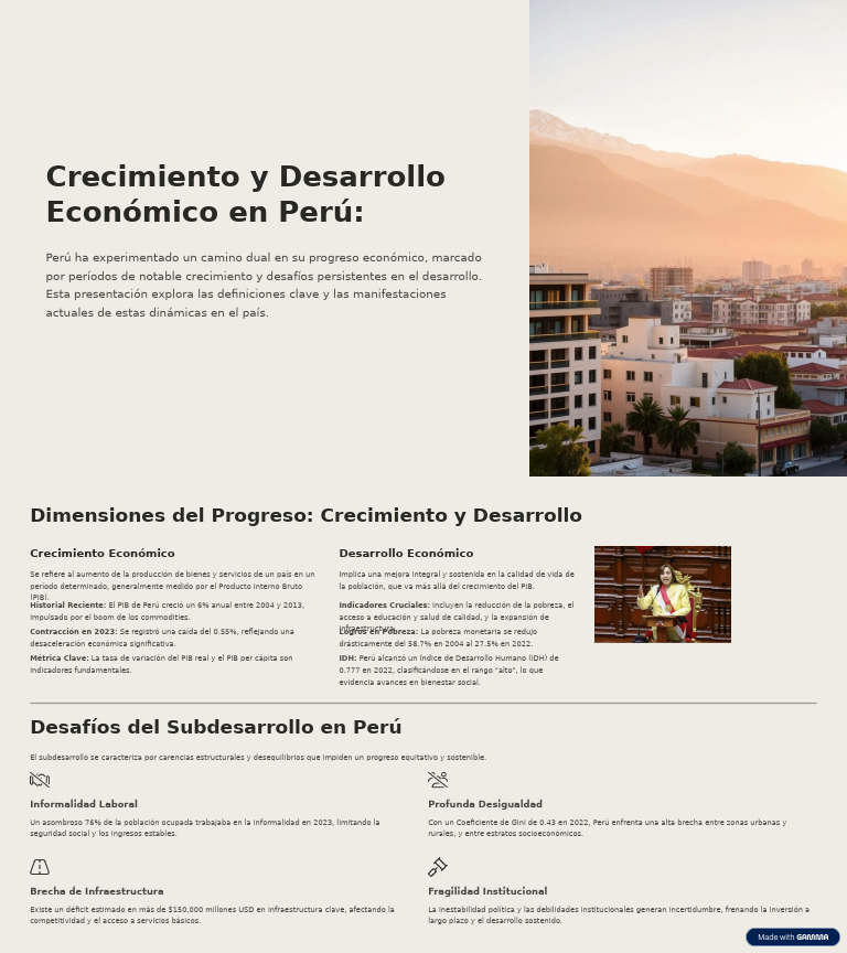 Crecimiento y Desarrollo Economico en Peru | PDF | Producto Interno Bruto | Crecimiento económico
