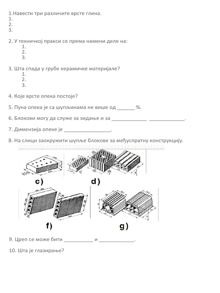 Testovi Keram Materijali | PDF