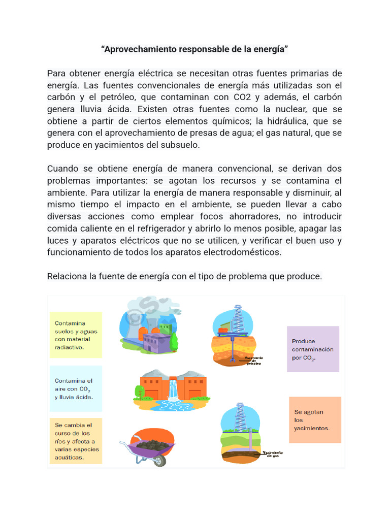 Aprovechamiento Responsable de La Energ-A | PDF