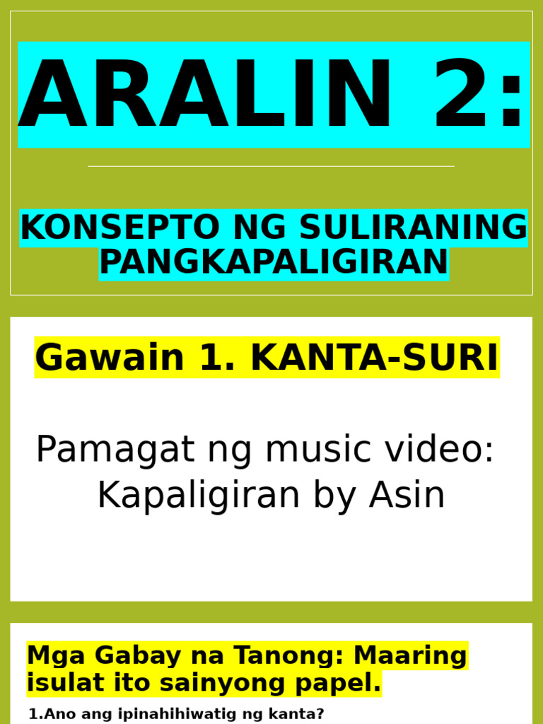 Aralin 2 Konsepto NG Suliraning Pangkapaligiran | PDF
