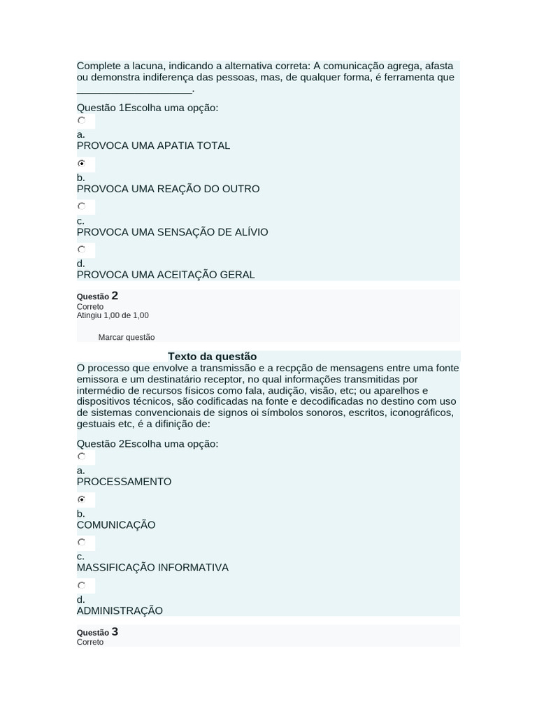 Complete a Lacuna | PDF | Comunicação | Barulho