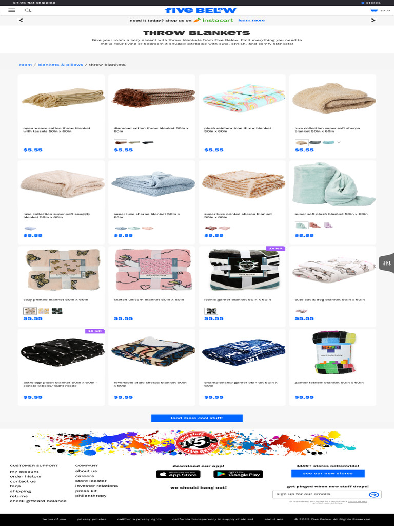 Throw Blankets Five Below Let Go & Have Fun | PDF