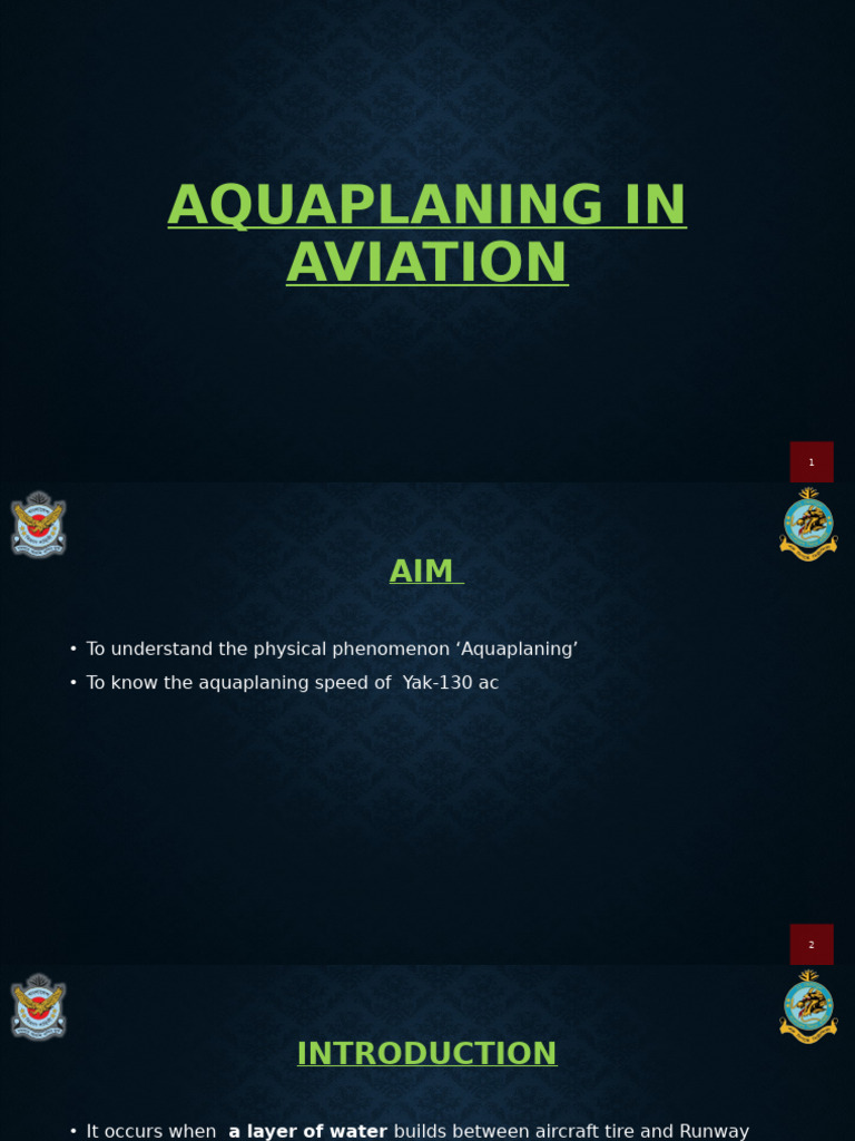 Aquaplaning in Aviation | PDF