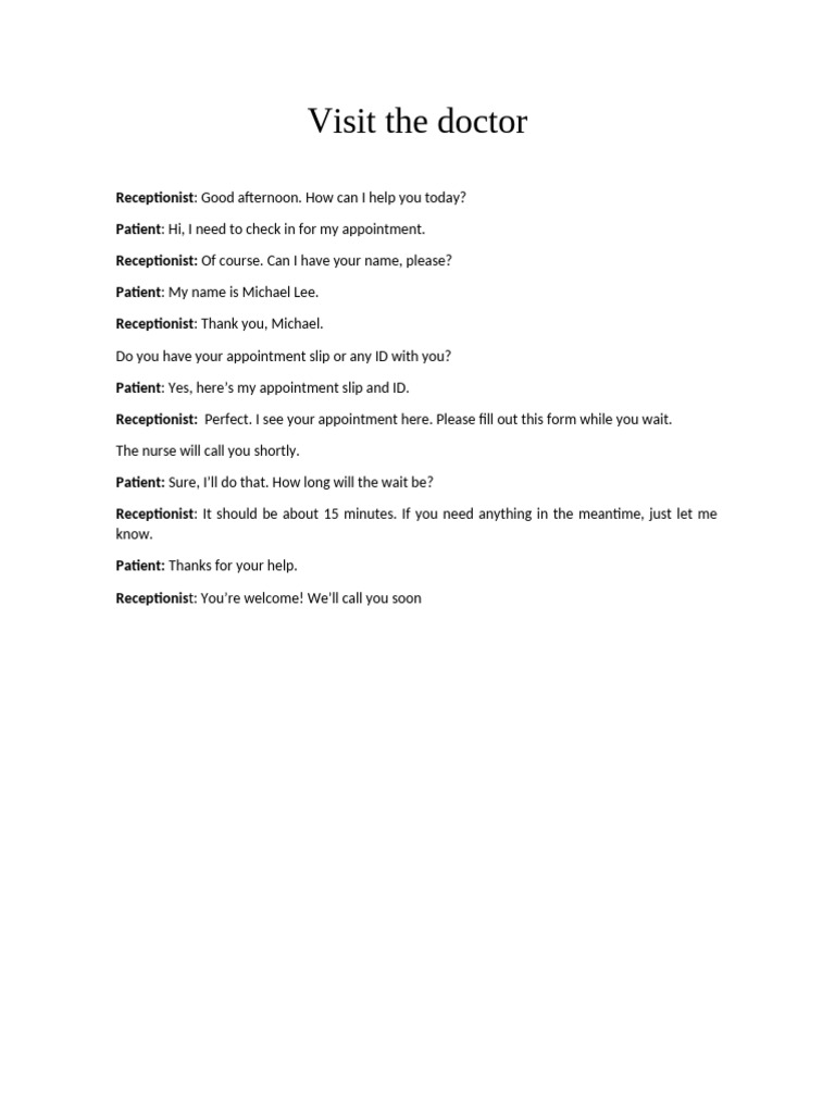 Doctor Appointment Check-In Process | PDF