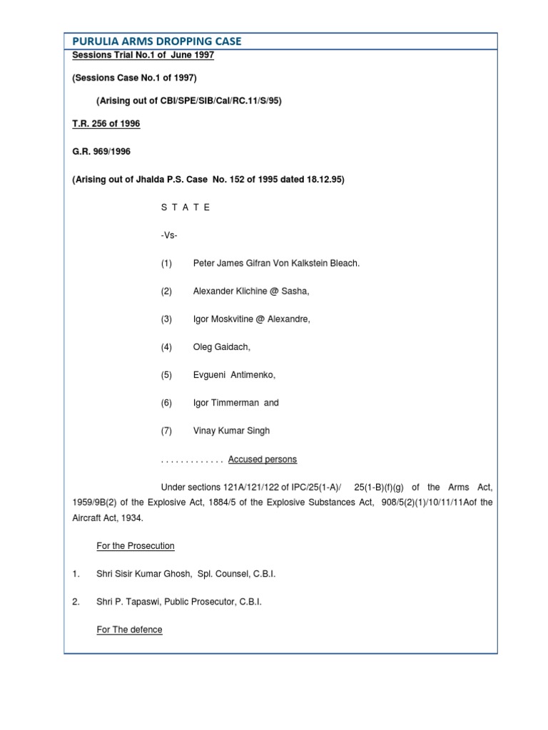 Purulia Arms Drop Case | PDF