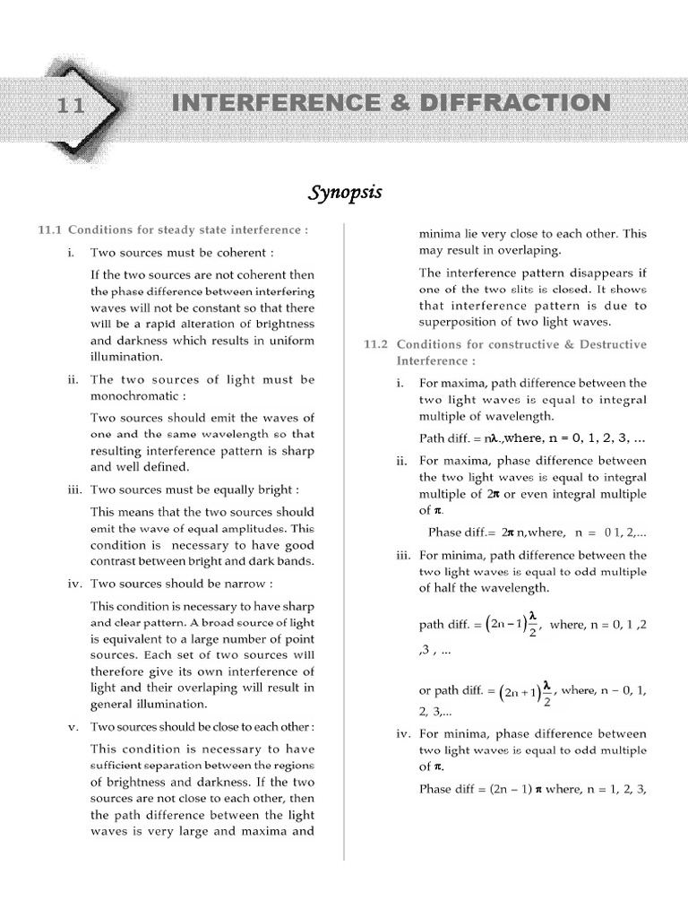 Interference & Diffraction | PDF | Wavelength | Waves