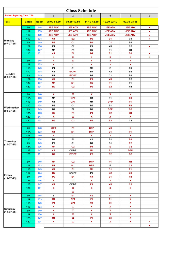 Class ReScheduled 09 July To 12 July 2025 | PDF