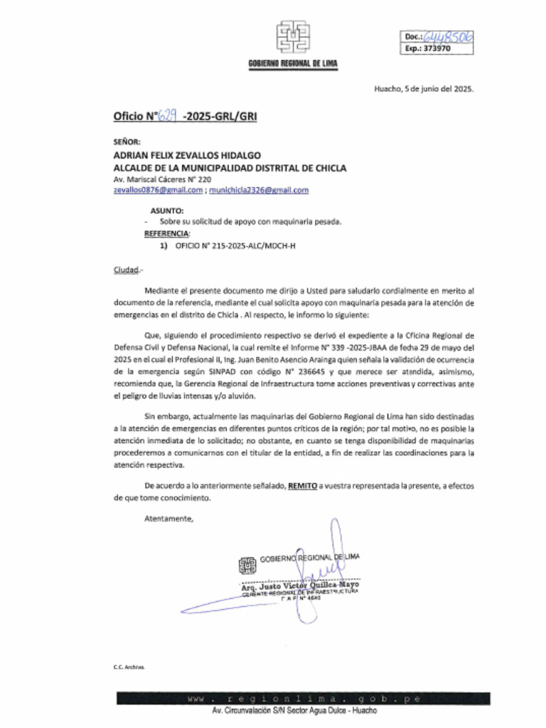 Oficio #629-2025-Grl-Gri | PDF