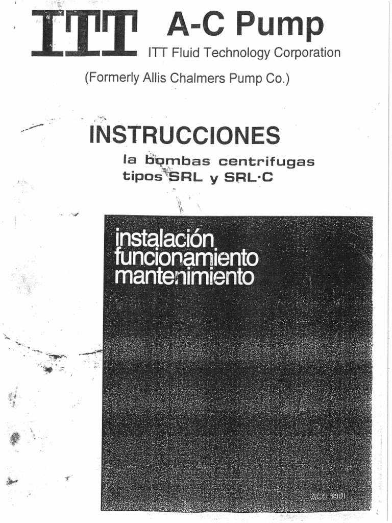 SRL - Instrucciones de Instalacion, Operacion y Mantencion | PDF