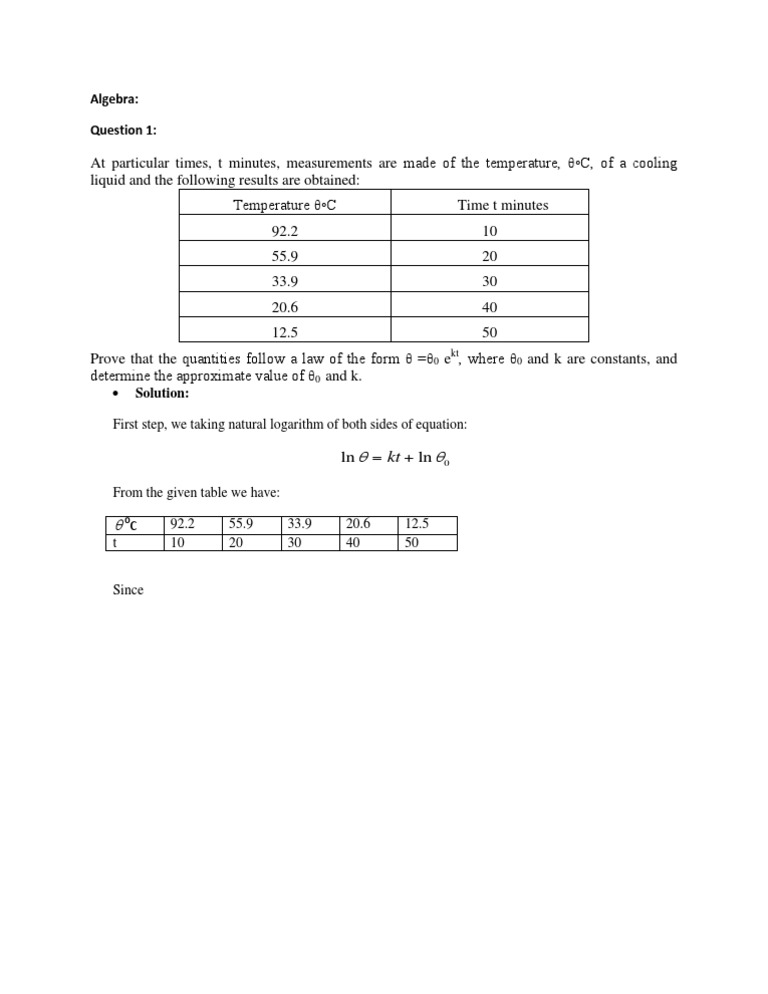 Cooling Liquid Temperature Analysis | PDF | Teaching Methods ...
