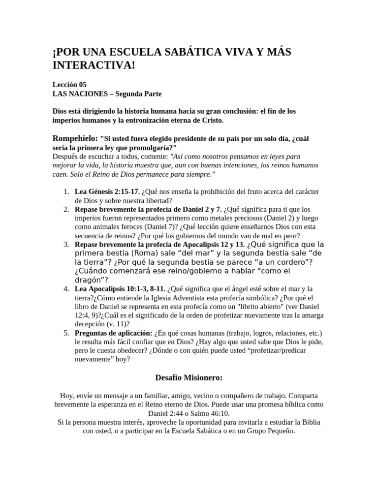 Ok Leccion 5 ESP | PDF