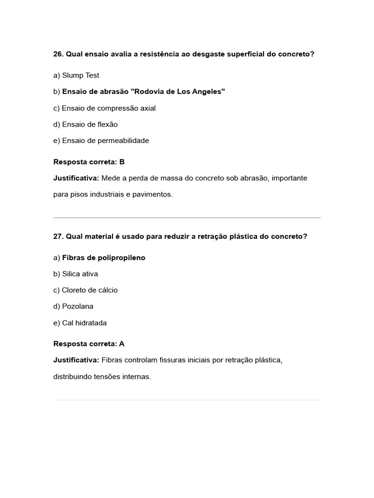 Qual Ensaio Avalia A Resistência Ao Desgaste Superficial Do Concreto | PDF