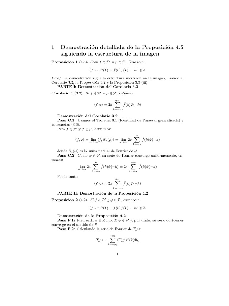 1 Demostraci On Detallada de La Proposici On 4.5 Siguiendo La Estructura de La Imagen | PDF ...